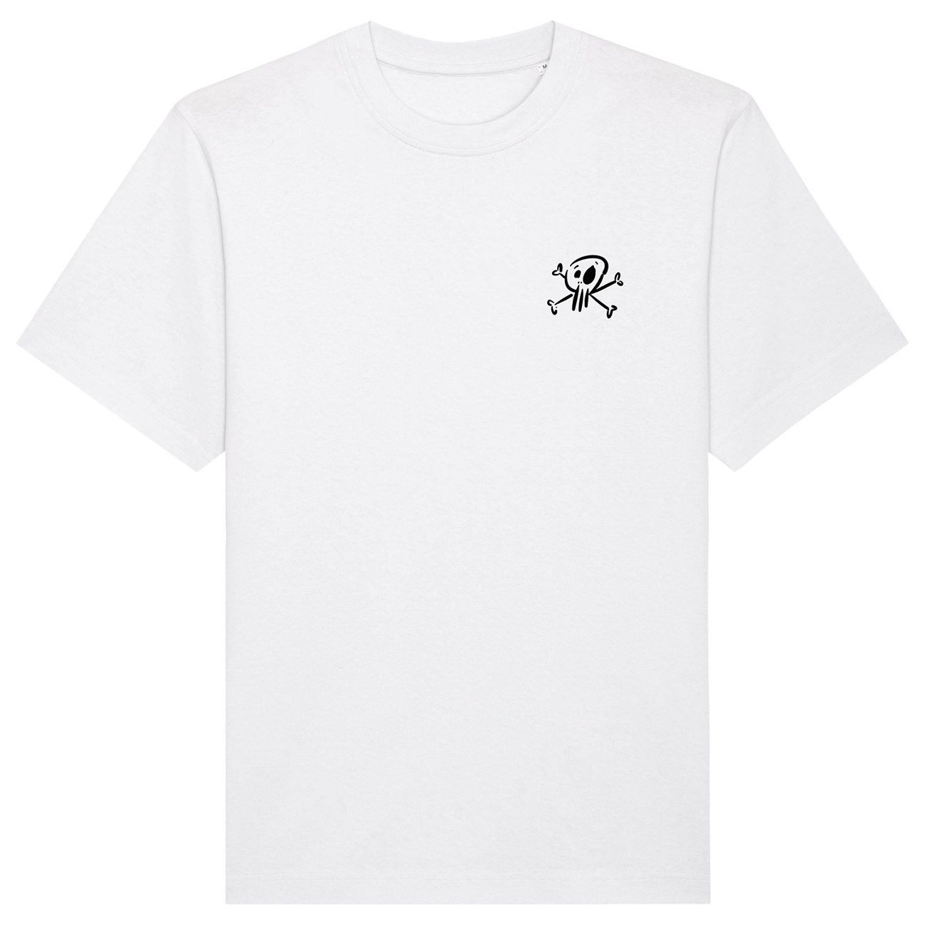 Donots Oversize-Shirt - Skull (gestickt), weiss | Official Donots Shop